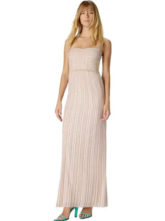 Missoni Sleeveless Maxi Dress With Stripes - White