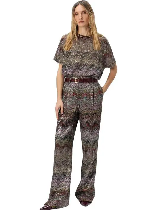 Missoni Wide-leg Pants With Zigzag Pattern - Multicoloured