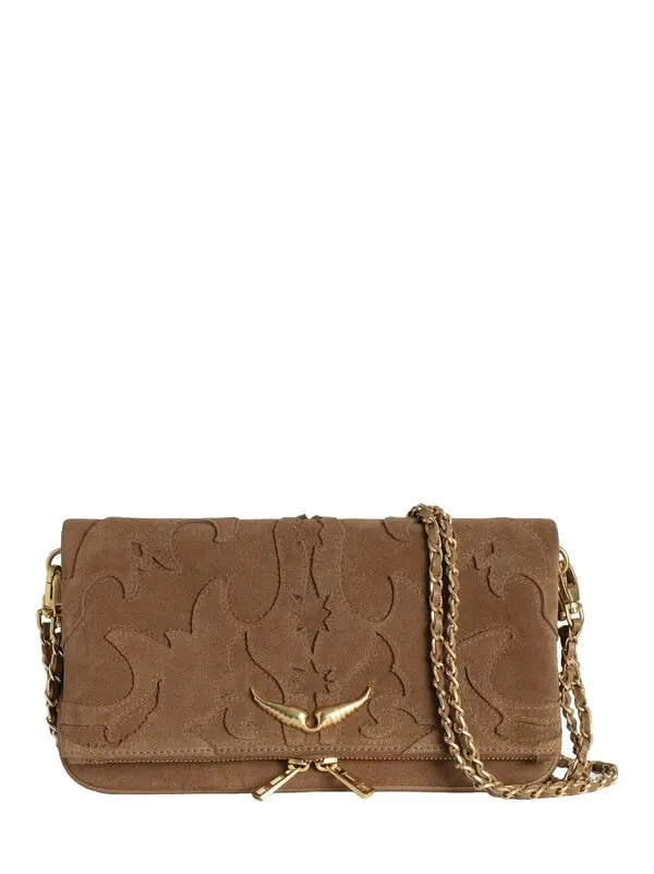 Zadig&Voltaire Rock Western Suede Crossbody Bag - Cognac