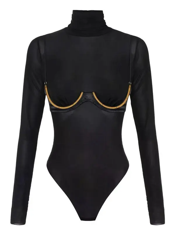 Elisabetta Franchi Long Sleeve Bodysuit - Black