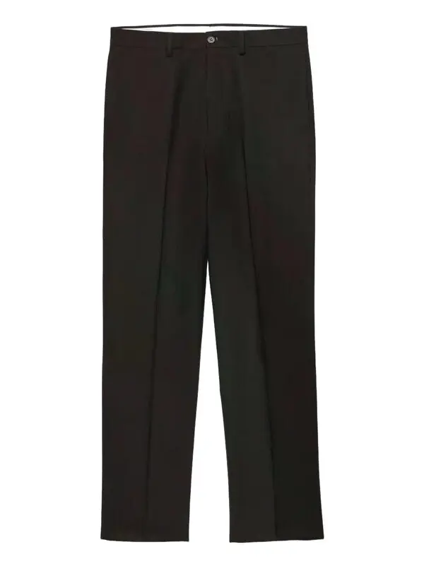 Prada Button-fastening Wool Trousers - Brown