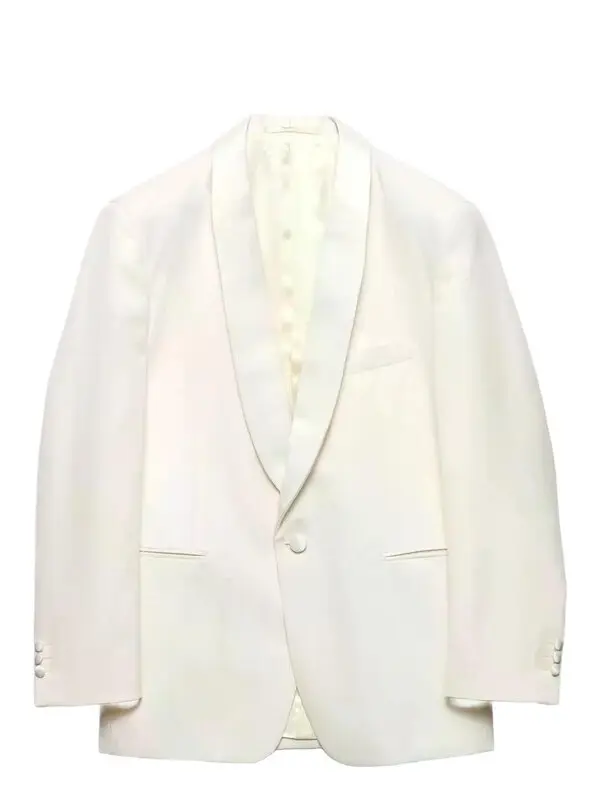 Prada Shawl-collar Wool Blazer - White
