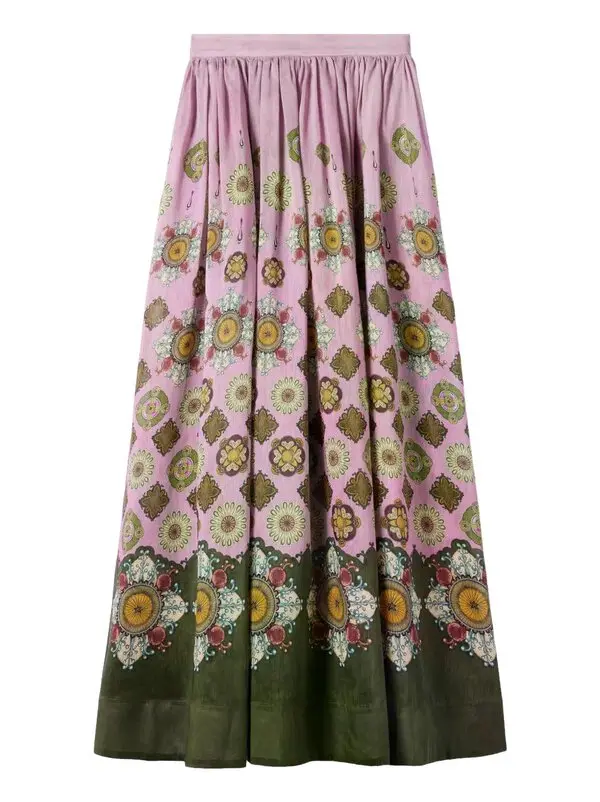 La DoubleJ Floral-print Maxi Skirt - Pink