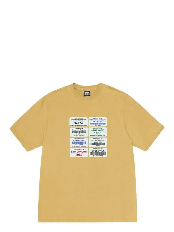StÜssy Codes Tee Shirt - Curry