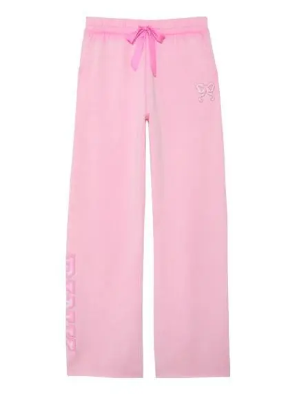 Pink X Loveshackfancy Wide-leg Sweatpants - Pink Lollipop