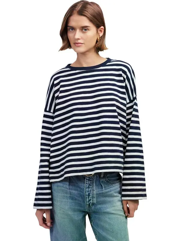 Madewell Striped Long-sleeve Tee - Navy