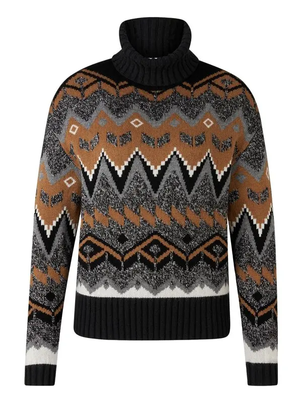 Bogner Raegan Norwegian Pullover - Black/grey/hazel
