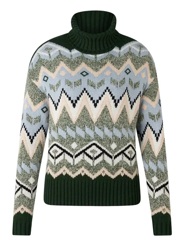 Bogner Raegan Norwegian Pullover - Green/beige/light Blue
