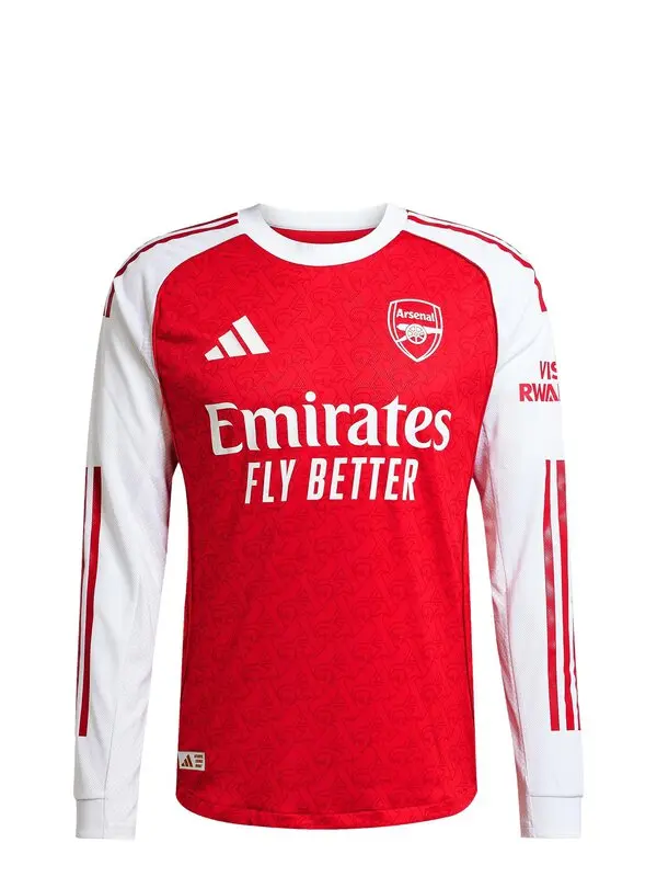 Adidas Arsenal 25/26 Authentic Long Sleeve Home Jersey - Red