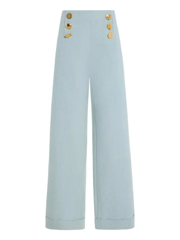 Françoise Exclusive Cotton Pants - Medium Wash