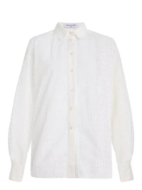 Françoise Exclusive Constance Cotton-blend Shirt - White