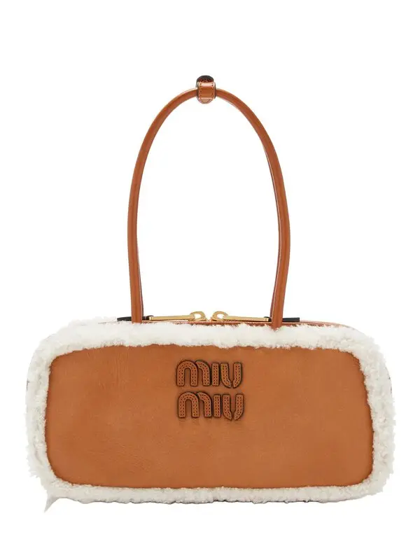 Miu Miu Arcadie Nubuck Bag - Brown