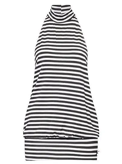NIIHAI Striped Stretch-jersey Mini Dress - Black And White