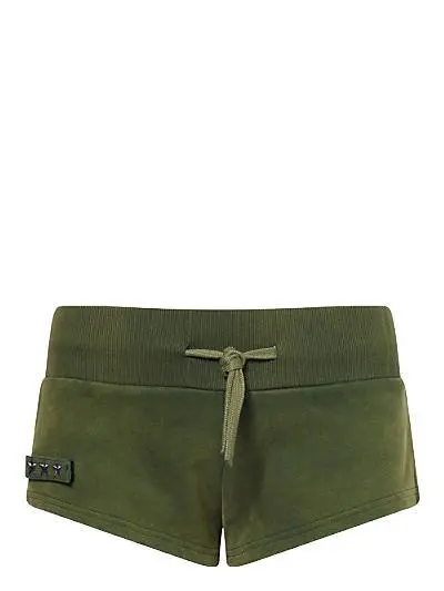 NIIHAI Cotton-jersey Utility Shorts - Khaki
