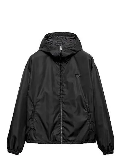 Prada Hooded Re-nylon Jacket - Black