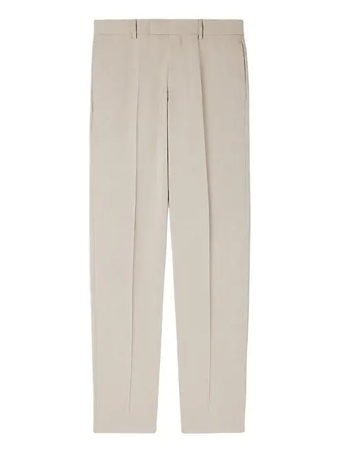 Sandro Regular-fit Straight-leg Wool Trousers - Aluminum