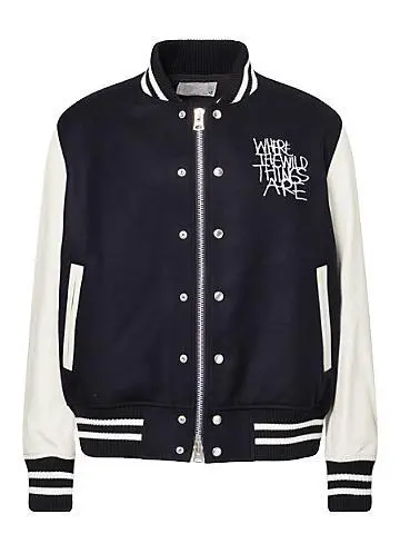 Sacai Wild Things Relaxed-fit Jacket - Navy X Off White