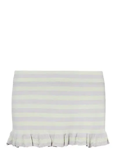 NIIHAI Striped Knit Mini Skirt - Grey