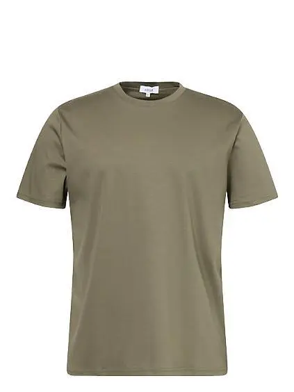 ARNE Mercerised Interlock Cotton-jersey T-shirt - Sage