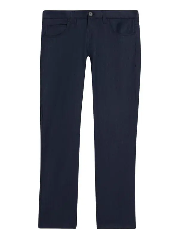 Emporio Armani Wool Melange Five-pocket Pants - Blue