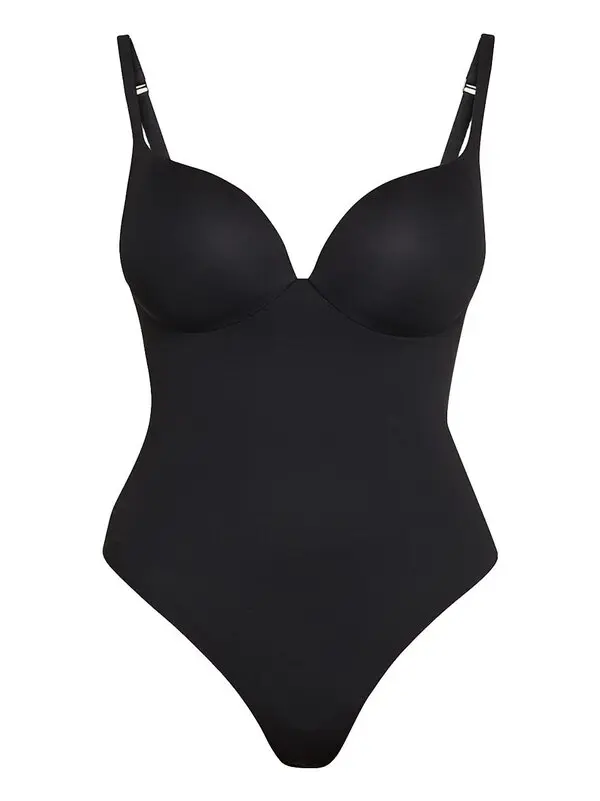 SKIMS Ultimate Body Push-up Thong Bodysuit - Onyx