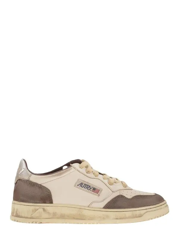 AUTRY Super Vintage Leather Sneakers - White