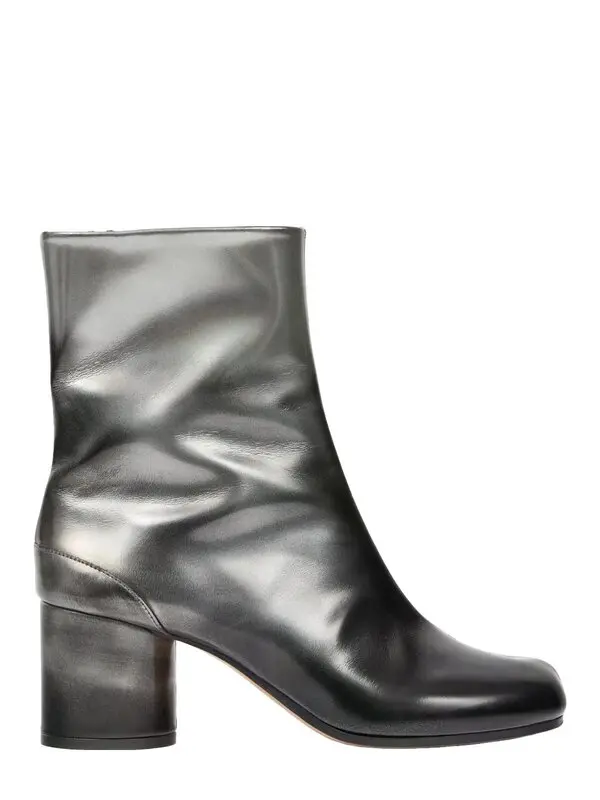 MAISON MARGIELA Tabi Sleek Metallic Ankle Boots - Black