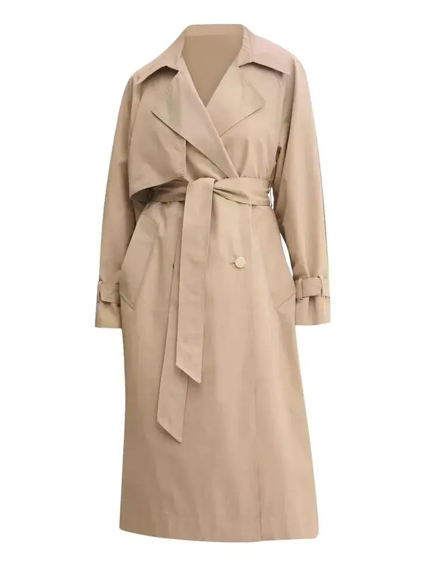 Liu Jo Belted Cotton-blend Trench Coat - Neutrals