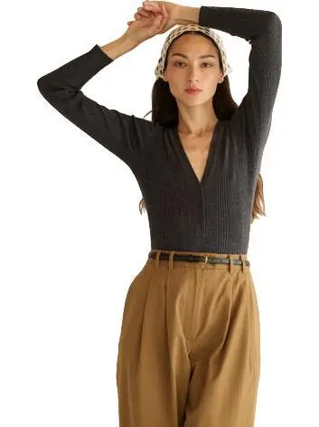 DÔEN Albanie Top - Charcoal Grey