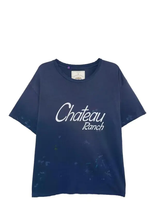 GALLERY DEPT. Logo Print Paint Splatter T-shirt - Blue