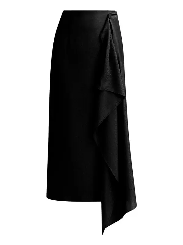 Scanlan Theodore Silk Jacquard Skirt - Black