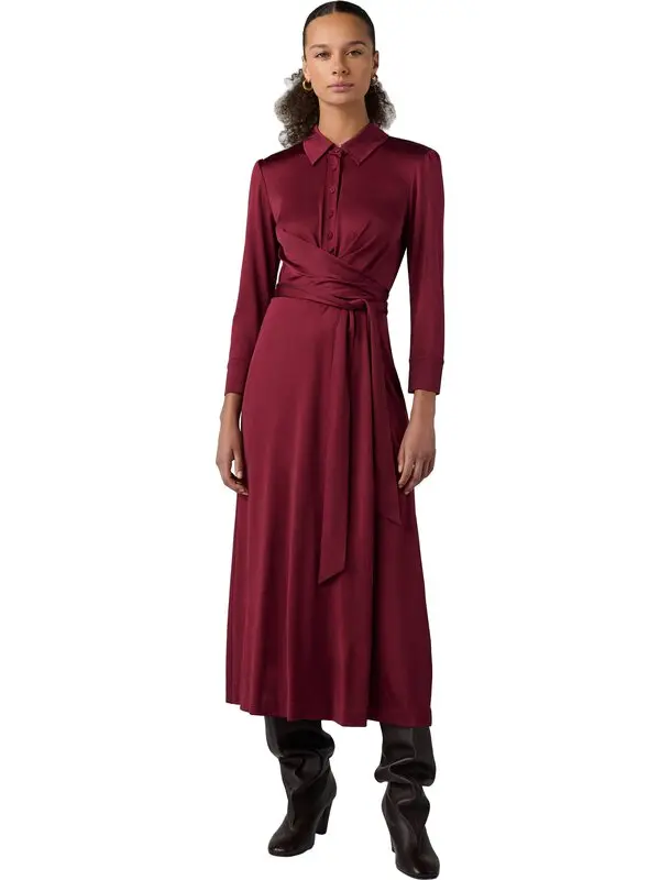 Diane Von Furstenberg Sana Wrap Dress - Wine Pink