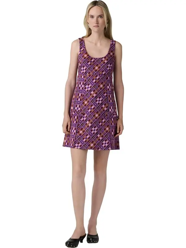 Diane Von Furstenberg Amelia Mini Dress - Strata Simple Pink Orchid