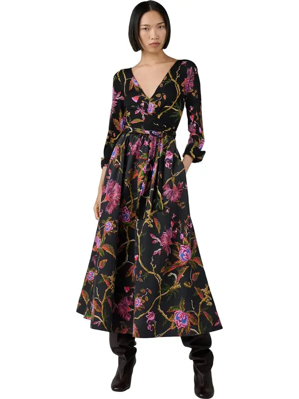 Diane Von Furstenberg Ballerina Midi Dress - Serenissima Black