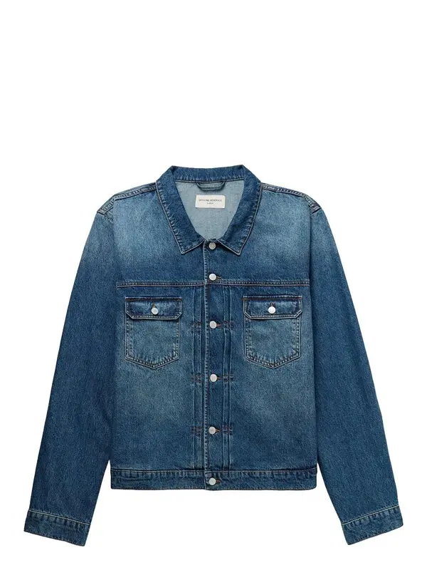 Officine Générale Loick Denim Trucker Jacket - Blue