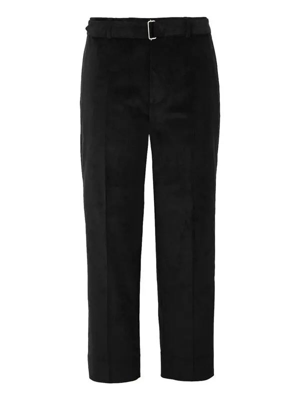 Officine Générale Hoche Belted Corduroy Trousers - Black