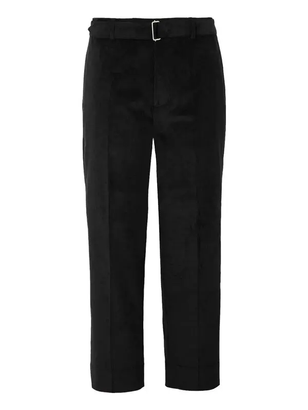 Officine Générale Hoche Belted Corduroy Trousers - Black