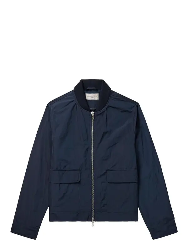 Officine Générale Nathane Shell Bomber Jacket - Blue