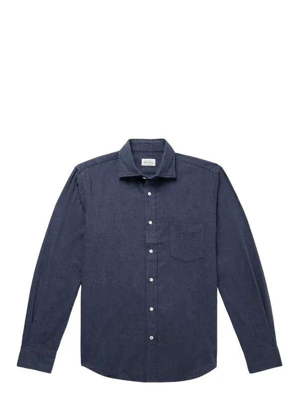 Hartford Paul Cotton-flannel Shirt - Blue