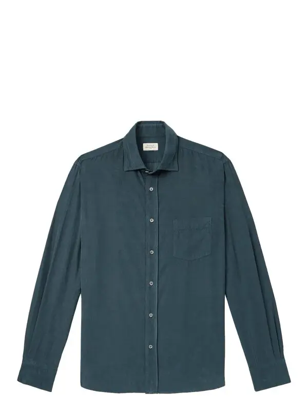 Hartford Paul Cotton-corduroy Shirt - Blue