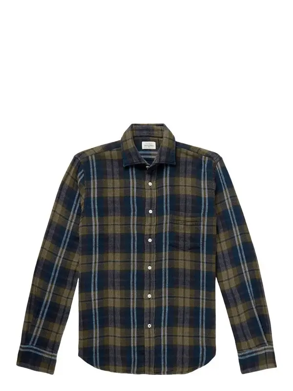 Hartford Paul Checked Cotton-flannel Shirt - Green