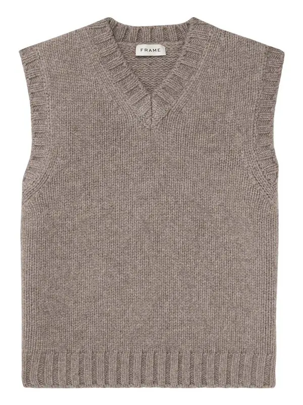 FRAME Yak And Merino Wool-blend Sweater Vest - Neutrals