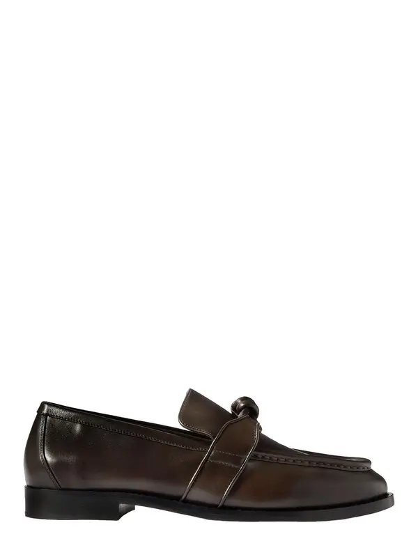 Bottega Veneta Astaire Knot-detailed Loafers - Brown