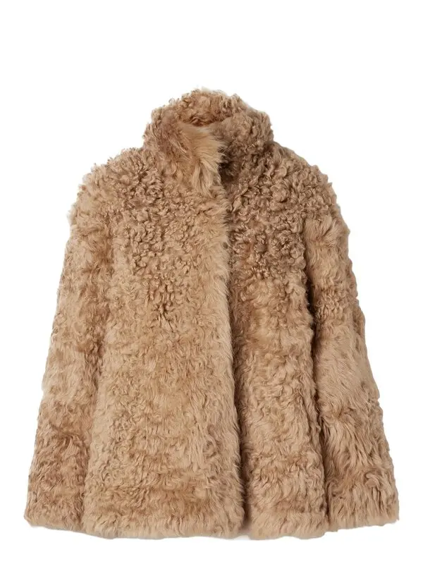 Nour Hammour Carolyn Shearling Coat - Brown
