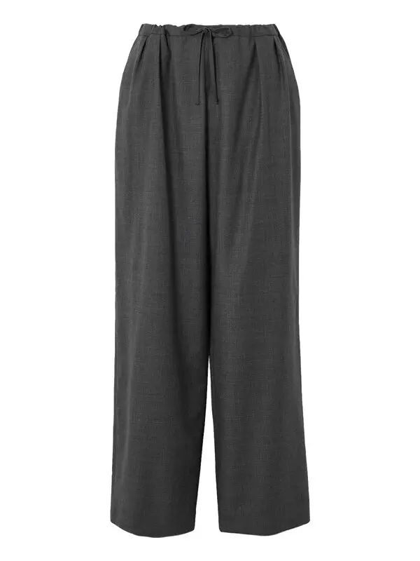 Loulou De Saison Cove Wool Straight-leg Pants - Gray