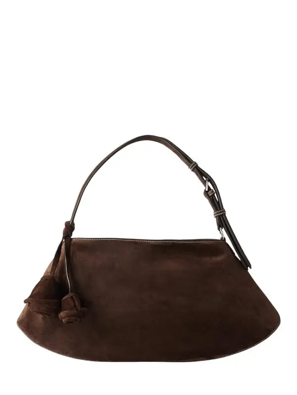 Magda Butrym Maya Suede Shoulder Bag - Brown