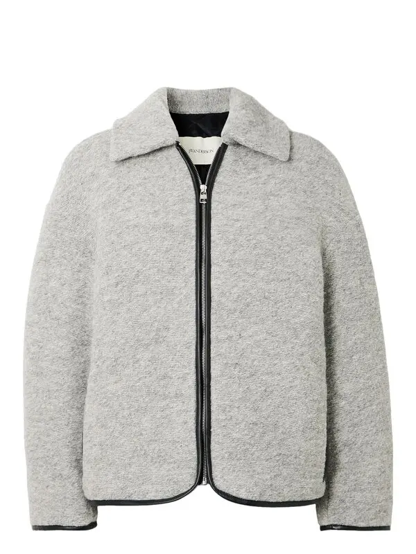 JW Anderson Padded Wool-blend Jacket - Gray