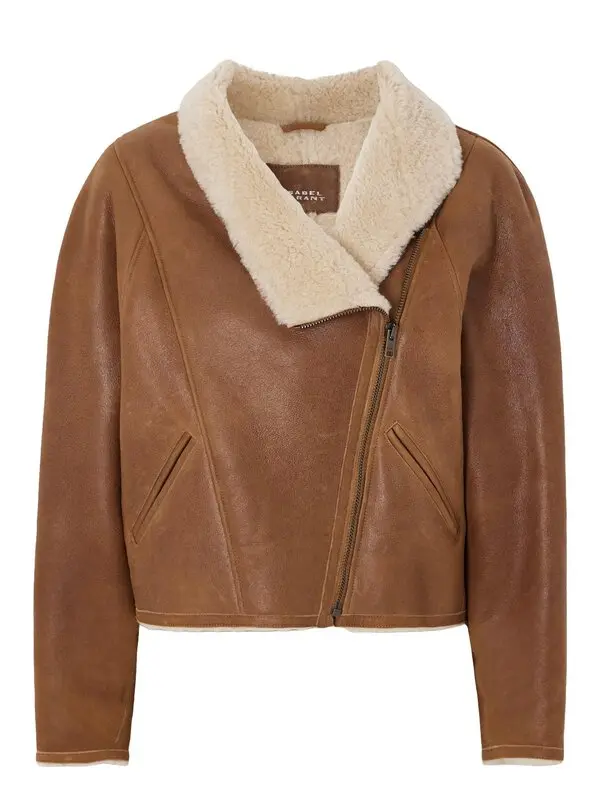 Isabel Marant Blondine Shearling Jacket - Brown