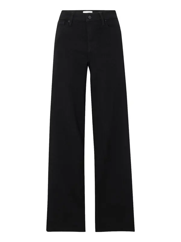 FRAME Slim Palazzo Long High-rise Wide-leg Jeans - Black