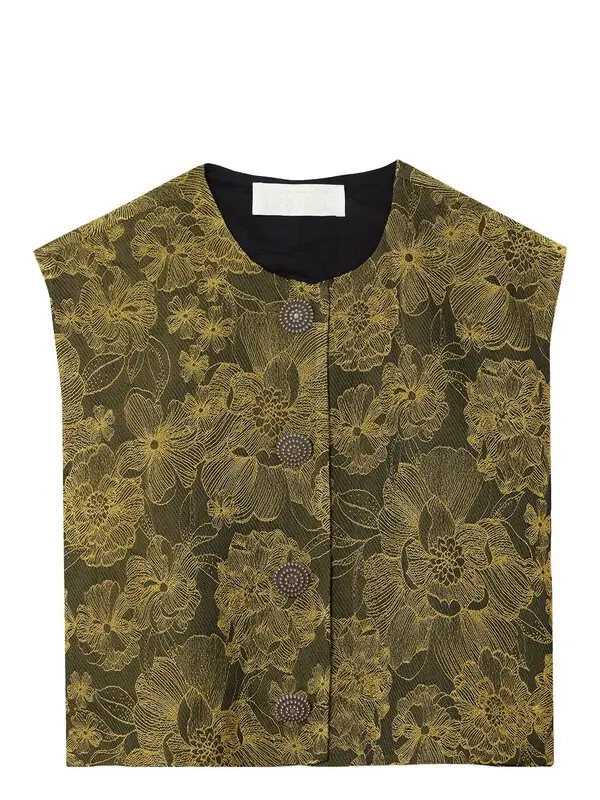 DESTREE Hernan Cropped Vest - Green